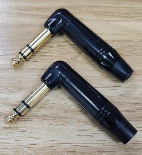 Amazon.com: PNGKNYOCN Audio 1/4"90 Degree Right Angle Plug, 6.35mm ...