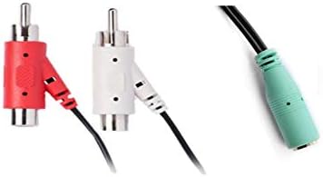 Amazon.com: IENZA 2 RCA Male / 2 RCA Piggyback to 3.5mm TRS Female ...