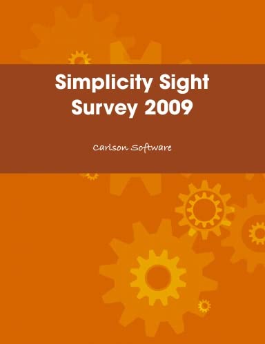 Simplicity Sight Survey 2009: Carlson Software: Amazon.com: Books