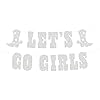 Amazon.com: xo, Fetti Let's Go Girls Glitter Banner - Silver, 5 Ft ...