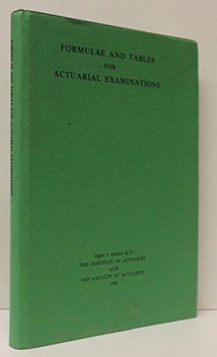 Buy Formulae and Tables for Actuarial Examinations Book Online at Low ...