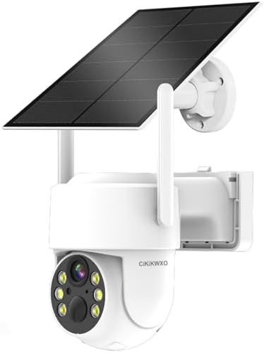 Amazon.com : buzzai Solar Security Cameras Wireless Outdoor,2K 360 ...