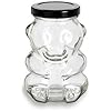 Amazon.com: Nakpunar 1 pcs 9 oz Glass Bear Jars with Black Lid for ...