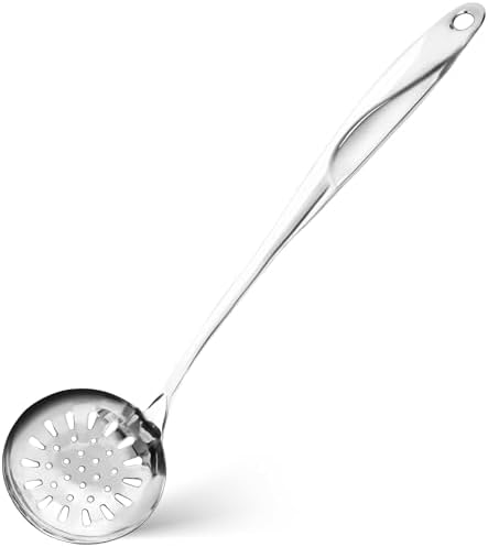 Amazon.com: 2 Pieces Stainless Steel Cooking Colander Skimmer Slotted ...