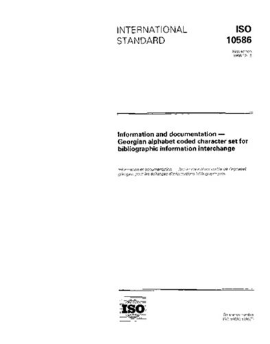 ISO 10586:1996, Information and documentation - Georgian alphabet coded ...