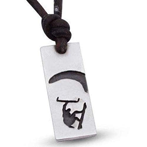 Amazon.com: Kiteboarding Surfer Necklace Pewter Pendant with leather ...