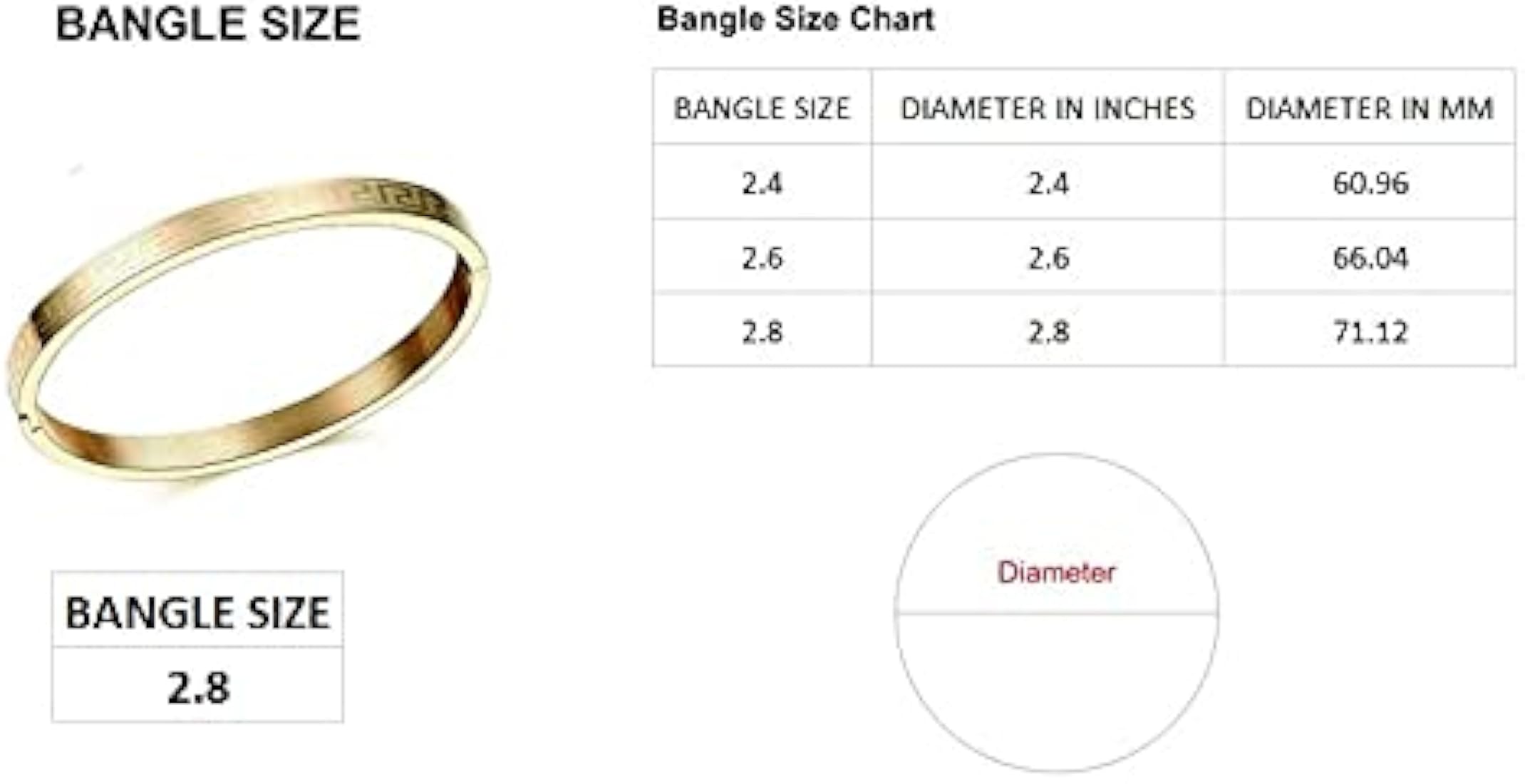 Gold Bracelet Size Chart at Owen Griver blog