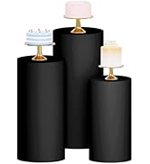 Amazon.com: WUPIOS Cylinder Pedestal Covers Set of 3 Christmas Red ...