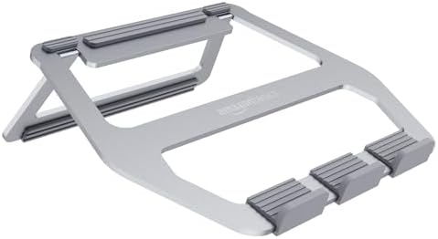 Amazon.com: Amazon Basics Ergonomic and Foldable Laptop Stand for Desk ...