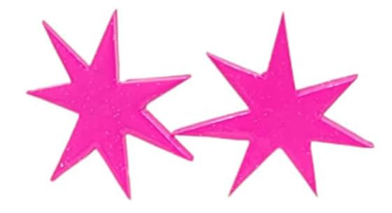 Amazon.com: Jem and the Holograms Jem Star Earrings (Pink or Red ...