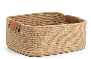 Inaya Handloom Jute Cotton Storage Gift Basket, Rectangle case for ...