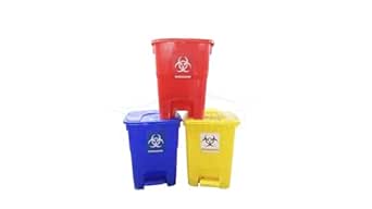 MEDIGUARD Bio Medical Plastic Dustbin, Plastic Pedal (20 Liter) Dustbin ...