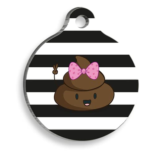 Amazon.com: Male/Female Cute Poops Personalized Dog Tag - Custom Name ...