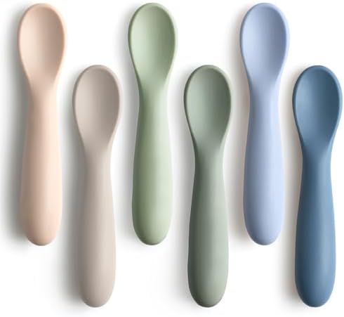 Amazon.com: 6 Pack Baby Spoons, First Stage Spoons, Shorter Length for ...