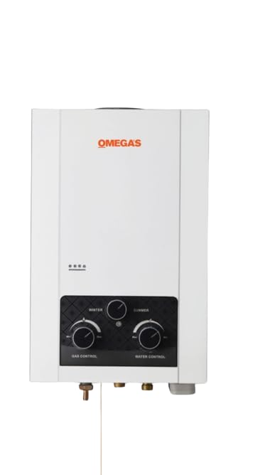 Buy OMEGA'S Gas Geyser Water Heater Geyser 6-L 5 Star Rated Glass Lined ...