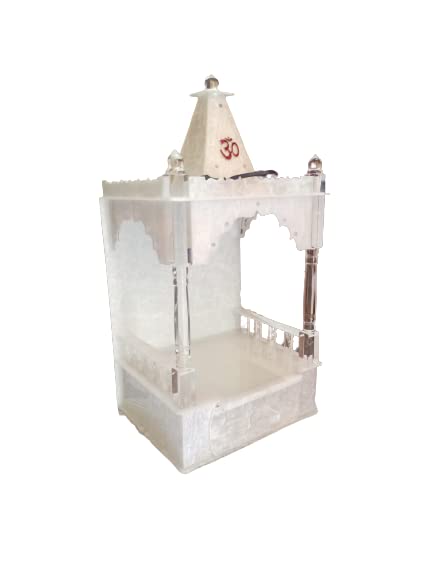 Buy Acrylic Mandir / Temple for Home & Office with inbuilt LED Light ...