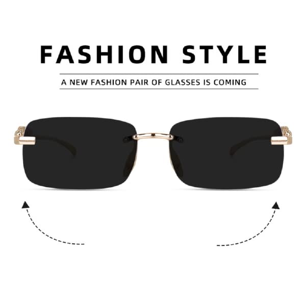 Buy Hairum mc stan goggles Rimless Men and Womens Sunglasses Retro ...