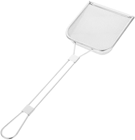 Alipis Stainless Steel Square Mesh Fine Skimmer Spoon Fry Ladle Skimmer ...