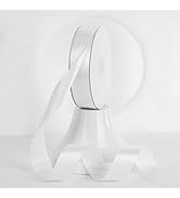 Amazon.com: MEEDEE Skinny White Velvet Ribbon with Gold Back Double ...