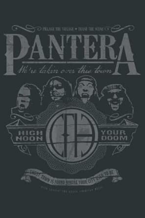 Pantera Official High Noon: Lined Paper notebook 6x9 120P: Mulvihill ...