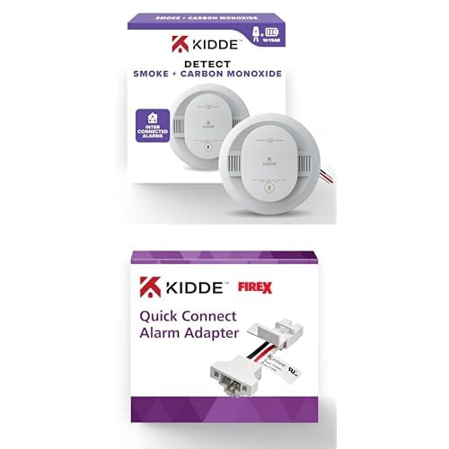Kidde Hardwired Smoke & Carbon Monoxide Detector, 10-Year Battery ...