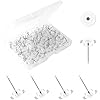 Amazon.com: AIEX 100pcs Clear Push Pins, Plastic Pushpins Thumb Tacks ...