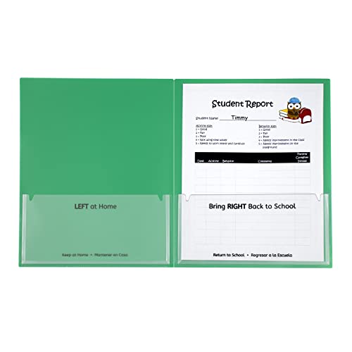 Snapklik.com : C-Line Classroom Connector School-to-Home Folders, Green ...