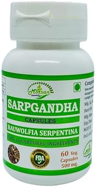 Amazon.com: Morsan Nutraveda's Sarpgandha (Rauvolfia Serpentina) 500 mg ...