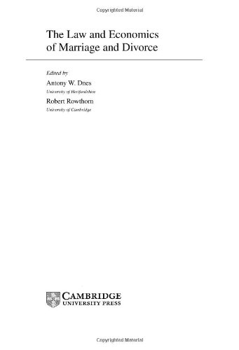 The Law and Economics of Marriage and Divorce eBook : Dnes, Antony W ...