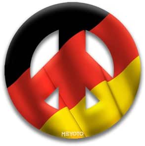 Amazon.com: Peace Symbol Magnet of Germany Flag by MEYOTO LLC : Patio ...