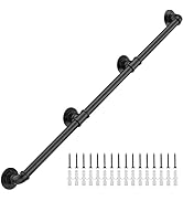 Groking 5FT Industrial Stair Railing Wall Mount Staircase Handrail φ1.3 ...