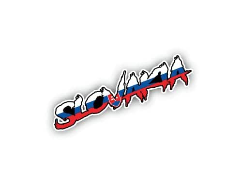 Amazon.com: Slovakia Flag Lettering Vinyl Decal Sticker, for Vehicles ...