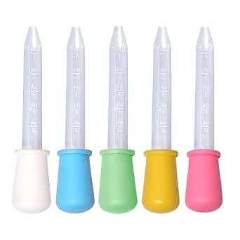 5Pcs Silicone Liquid Droppers, 5ml Clear Pipettes Dropper, Reusable ...