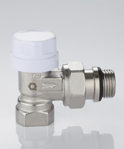 TA Heimeier Thermostat Unterteil V-exakt II rotguss vernickelt, Eck 1/2 ...