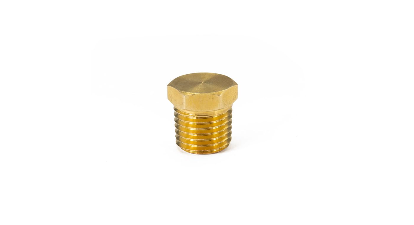 Snapklik.com : 1/4" NPT Brass Plug Fitting