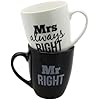 #Winning Mr Right and Mrs Always Right Mug Set Dual Ceramic Novelty ...