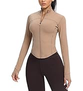 AVGO Women's Workout Jacket Lightweight Zip Up Cropped Yoga Jackets ...