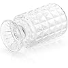 Amazon.com: Goaste 3 Pack Embossed Big Base Vase, 7" Crystal Glass Vase ...