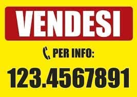NEW CARTELLO SEGNALETICO - VENDESI PER INFO NUMERO PERSONALIZZABILE ...