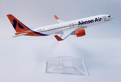 FAVHOME 16cm Akasa Air Boeing 737-800 Diecast Airplane - Premium Alloy ...