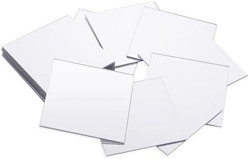 Hariendny 25 Mini Square Mirrors - Adhesive Craft Mirror Tiles for Wall ...