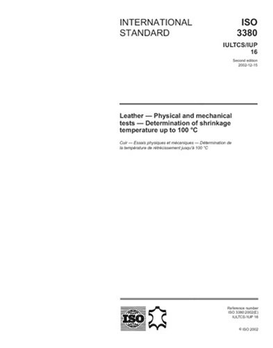 ISO 3380:2002, Leather - Physical and mechanical tests - Determination ...