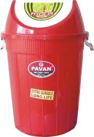 Pavan Plastic Swing Waste Dustbin Bucket 60 Liters (Assorted) : Amazon ...