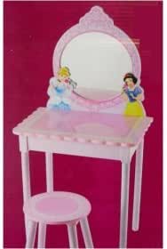 Amazon.com: Disney Princess Vanity with Mylar Mirror and Stool : Home ...
