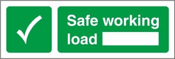 Safety Sign Sticker | Safe Working Load Safety Sign Sticker, Waterproof ...