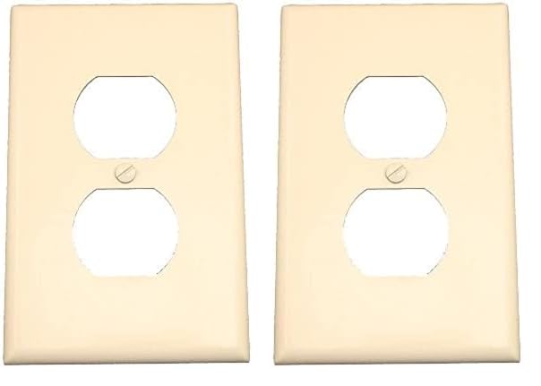 Leviton 80503-T 1-Gang Duplex Device Receptacle Wallplate, Midway Size ...
