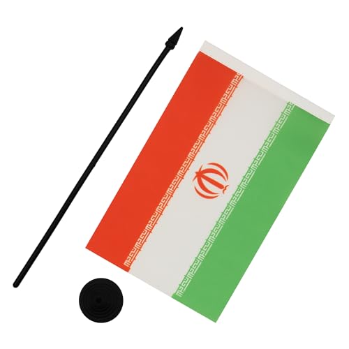 AZ FLAG – Iran Table Flag 5” x 8” – Iranian Office Flag 100% Polyester ...