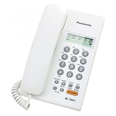 Panasonic Single Line KX-TS880MX Corded Landline Phone (White-Black ...