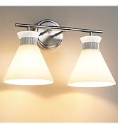 WOSHITU Bathroom Vanity Light Fixtures: 3-Lights Mid Century Modern ...