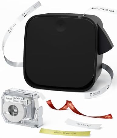 PRT Label Makers Machine with Tape Built-in Cutter Portable Bluetooth ...